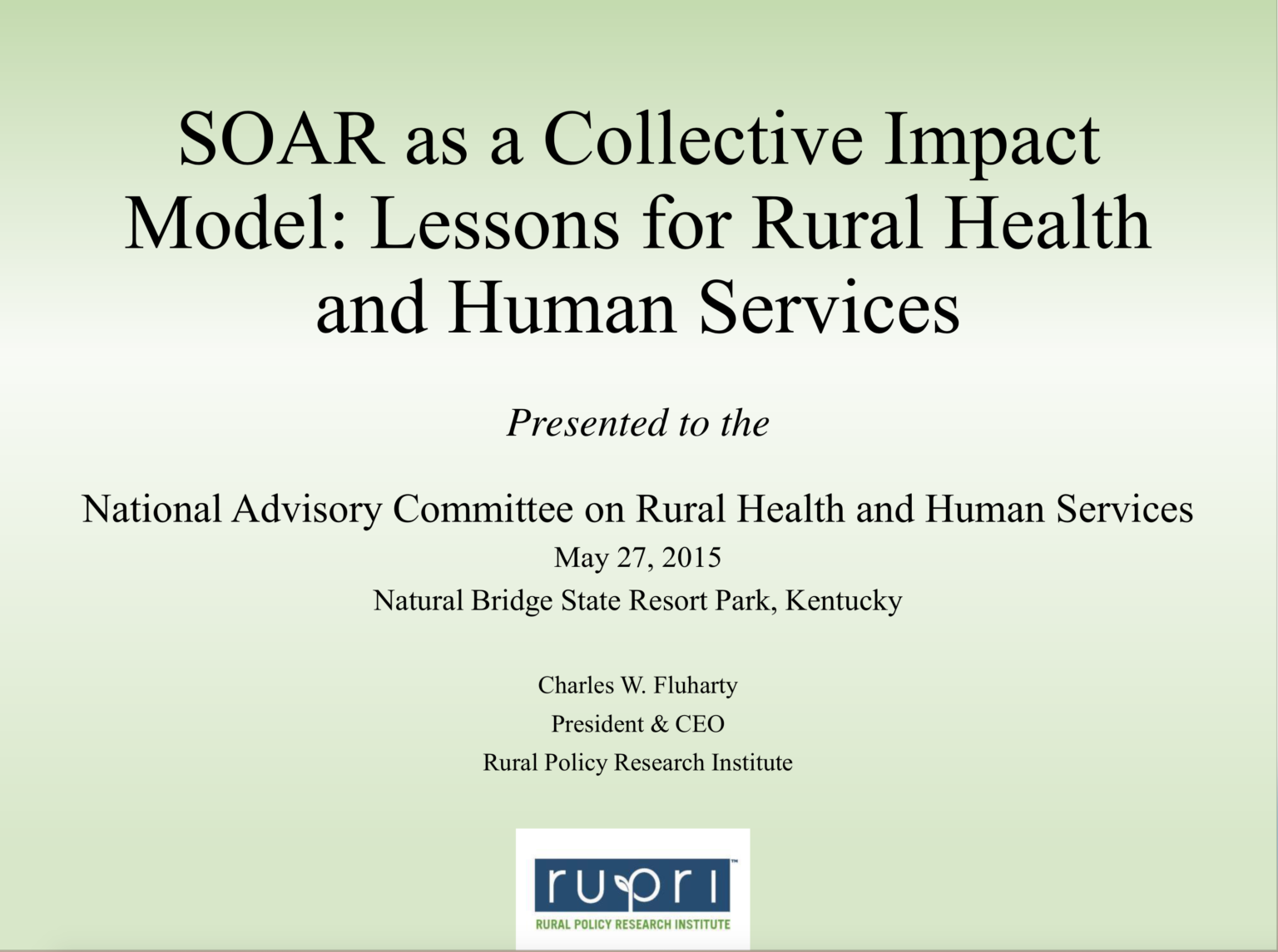 Health - Rural Policy Research Institute